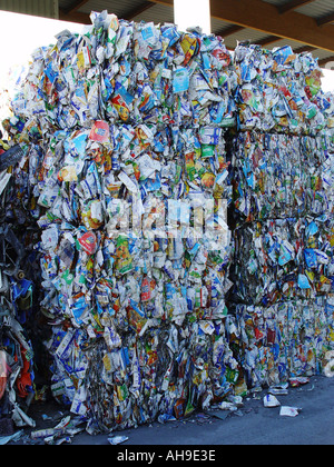 Impressions of a recycling of waste plant and a garbage depot Stock ...