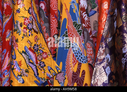 Traditional Okinawan fabrics used in the kimonos worn in Okinawa Stock ...