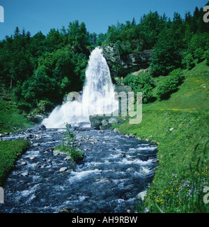 Steindalsfossen, waterfall, Norheimsund, Norway Stock Photo - Alamy