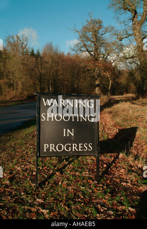 A shooting in progress sign Stock Photo - Alamy