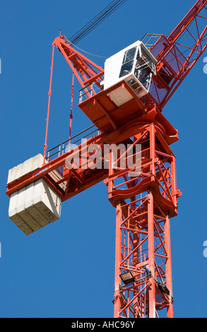 Crane cockpit in Oldham, Lancashire England Stock Photo - Alamy