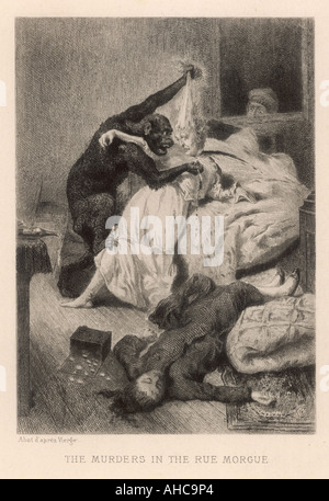 Murder in the Rue Morgue' by Edgar Allan Poe. Illustration by Arthur ...