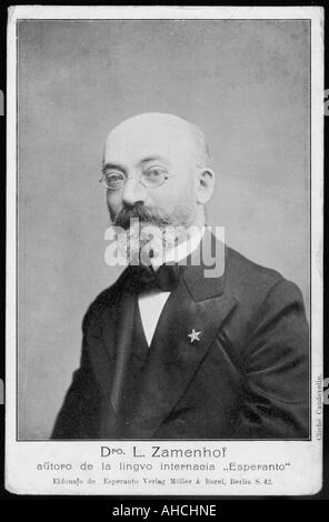 ESPERANTO Dr Ludwig L Zamenhof, German linguist, inventor of Esperanto ...