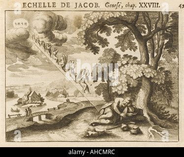 Jacob's Dream - Jacob's ladder - Old Testament Stock Photo - Alamy