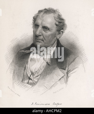 Signature of James Fenimore Cooper, 1789 - 1851. American novelist of ...