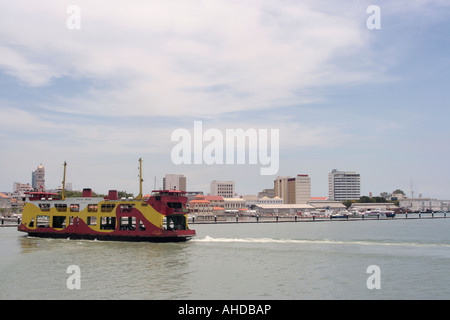 The Penang Strait with the City of Penang Island, George Town, the ...
