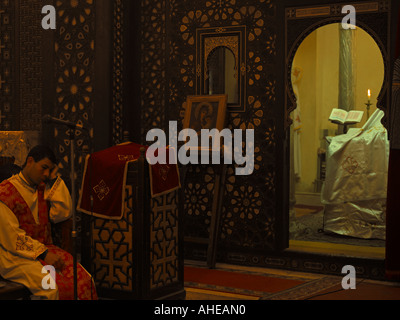 Cairo, Egypt. Hanging Church or Kineeset al Muallaqa in Coptic Cairo ...