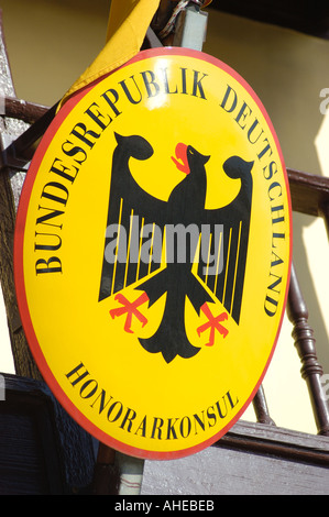 German Consulate sign Stock Photo - Alamy