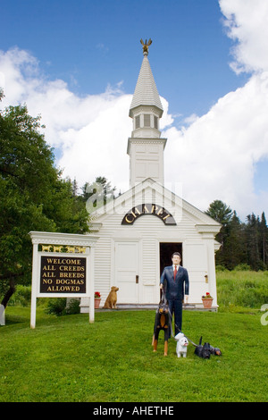 The Dog Chapel was built in 1999 by artist Stephen Huneck on Dog ...