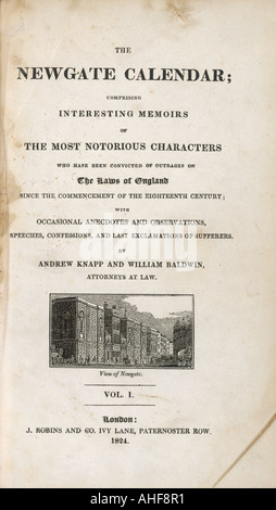 NEWGATE CALENDAR 1824 Stock Photo - Alamy