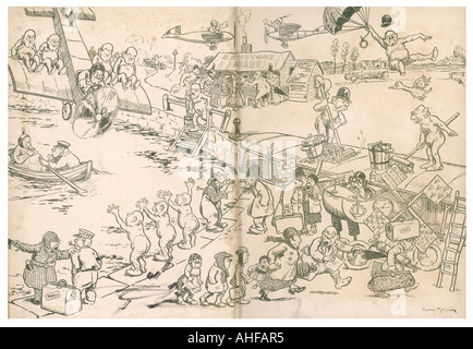 Flight Cartoon Front Stock Photo - Alamy