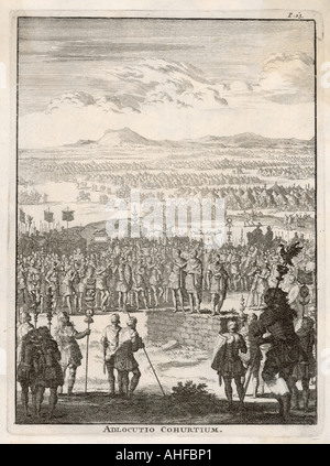 Caesar crossing the Rubicon. 49 Bc. Cyclopedia of Universal History ...