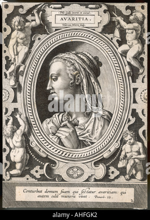 AVARICE / GREED BY GALLE Stock Photo - Alamy