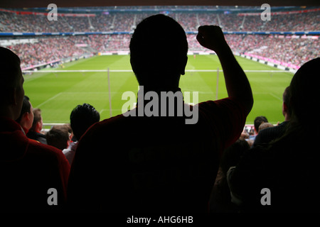 people encouraging their team during a sports game in a stadion Stock ...