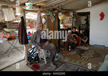 Turkish village family with mother in traditional clothes husband in ...
