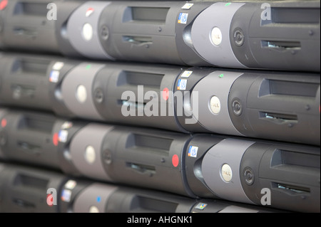Stack of computer desktop cases Stock Photo - Alamy