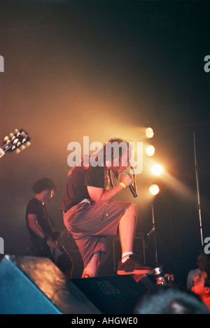 Israel Tel Aviv lead singer during a Heavy Metal rock performance Stock ...