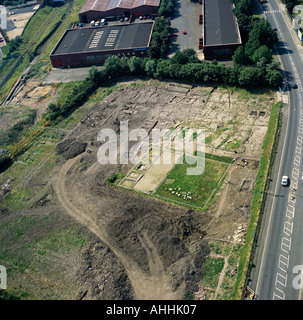 Great Britain, Wallsend: aerial view of the historic industrial ...