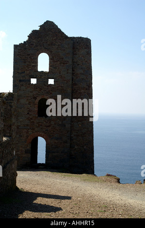 Wheal Coates Tin Mine. Track, Stamps and Whim Engine House and Gas ...