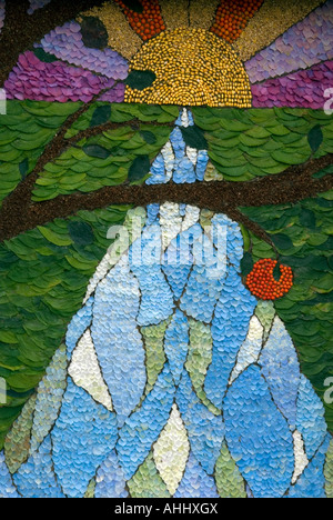 eyam well dressing 2007 Stock Photo - Alamy