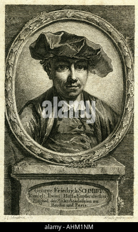 Georg Friedrich Schmidt, German (1712-1775), Self-Portrait Sketching, 1752, black and red chalk ...