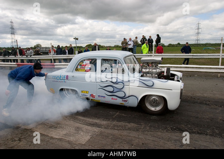 Supercharged Ford Anglia Popular drag car with V8 supercharged engine ...