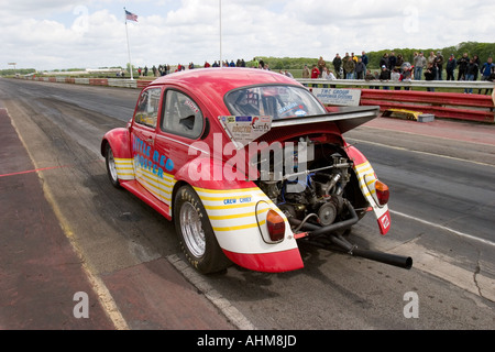 heavily modified VW beetle competing in drag race Stock Photo - Alamy