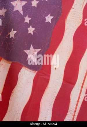 Artistic and fading version of US flag flying from a flagpole Stock ...