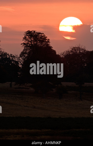 Richmond Park, London. Sunrise over Pen Ponds Stock Photo - Alamy