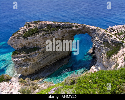 Tryptos Arch Paxos Ionian Islands Greece Stock Photo - Alamy