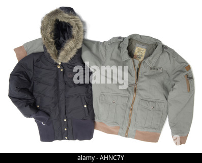 Two jackets one arm over the other Stock Photo - Alamy