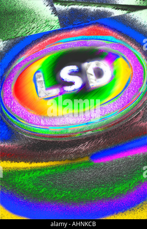 LSD hallucination drug hippy 60 70 80 mind alter graphic Art Stock ...