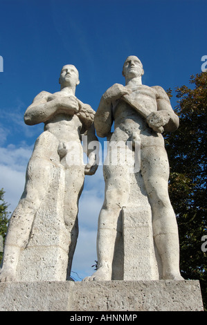 Nazi-era statues at Berlin Olympic Stadium Stock Photo - Alamy