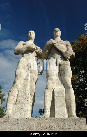 Nazi-era statues at Berlin Olympic Stadium Stock Photo - Alamy