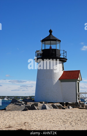 Lighthouse, Brant Point Beach, Nantucket Island, Massachusetts, USA ...