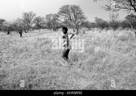 San man with his hunting regalia about to go out on a hunt Stock Photo ...