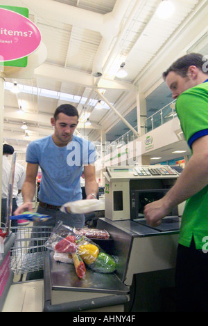 Asda supermarket interior self service checkout machines Stock Photo ...