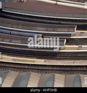 Train platforms in London Waterloo Station, Waterloo, London Borough of ...