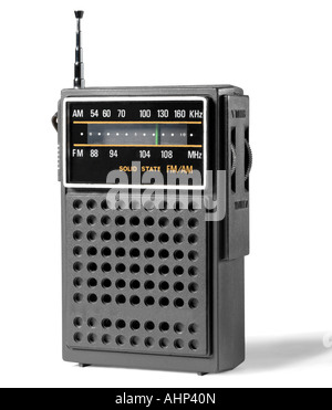 Portable radio cut out isolated on white background Stock Photo - Alamy