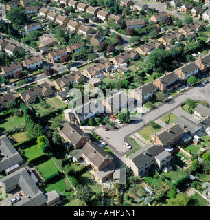 English semi detached suburbia, from the air, Romford, South East ...