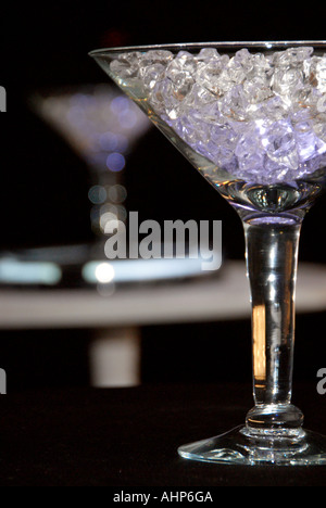 rock glass in martini glasses Stock Photo - Alamy