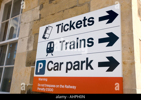 Sign at Malton Railway Train Station North Yorkshire England UK United ...