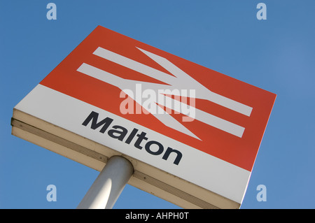 Signage at Malton Railway station North Yorkshire Stock Photo - Alamy