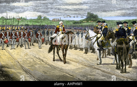 Surrender of Lord Cornwallis to General George Washington at Yorktown ...