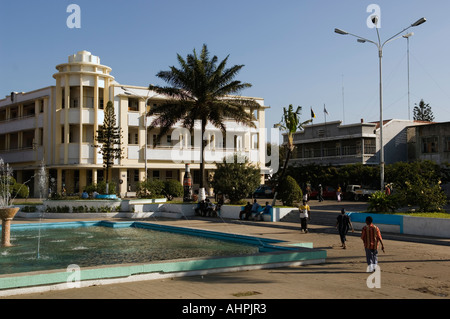 Municipal Square is ringed by old colonial buildings, Beira, Mozambique ...