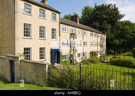 Old silk mills in the Cotswold village of Blockley, Gloucestershire ...