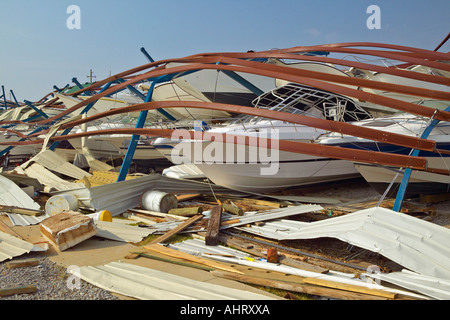 Hurricane Damage from 2004 hurricane Ivan on Grand Cayman Island Stock ...