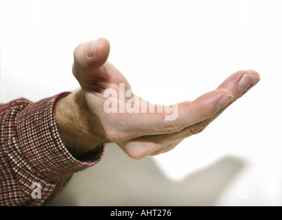 gesturing hand SQUEEZE STRANGLE GRIPP OPEN HAND HOLD GET Stock Photo ...