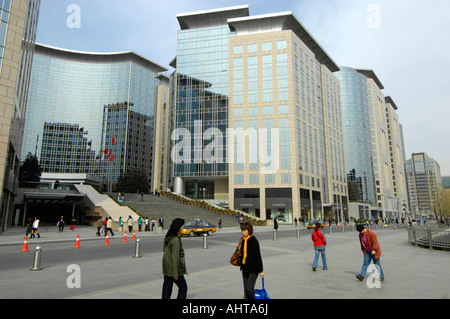 Modern commercial buildings, Oriental Plaza, Beijing, China Stock Photo ...
