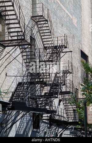 Fire escape ladders offer means of escape in emergency on high rise ...